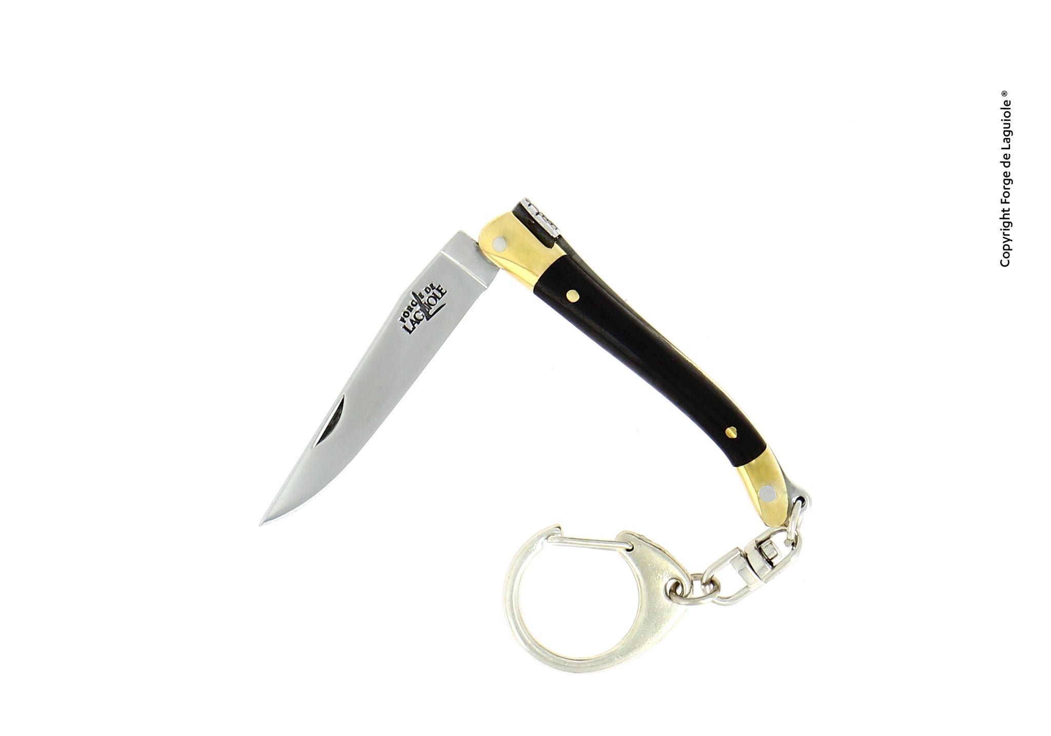 7 cm precious wood key ring, brass bolsters, shiny finish – Laguiole ...
