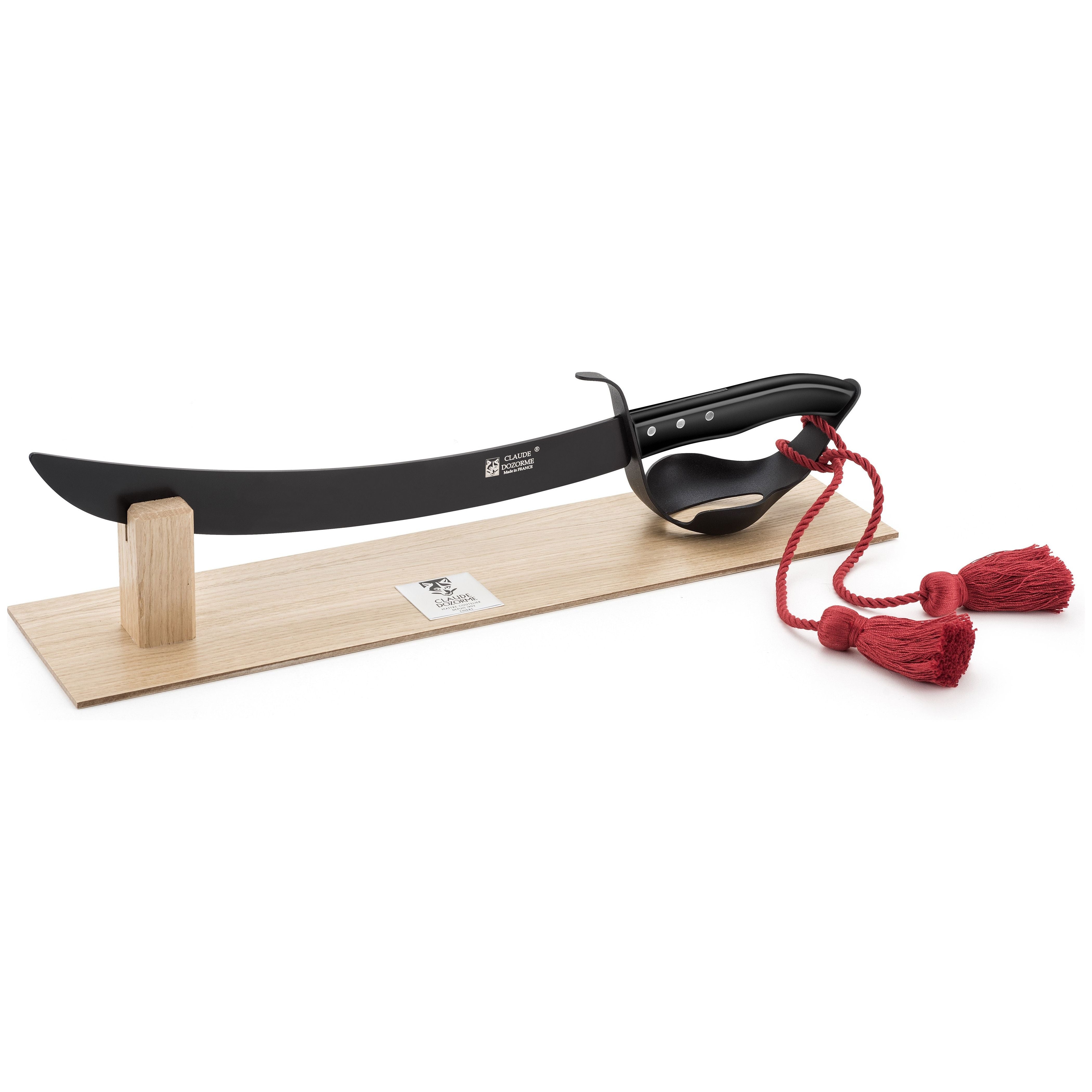 Champagne sabre Design Black - Oak base - Claude Dozorme - La Guilde ...