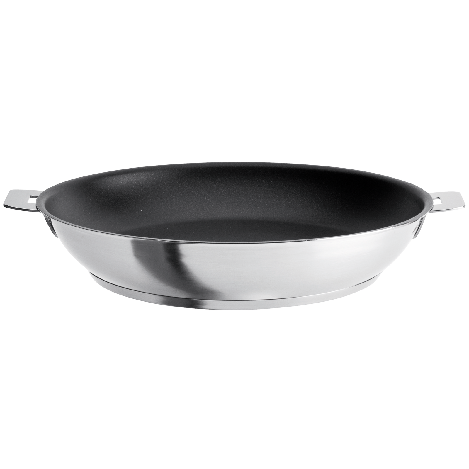11" Stainless deep frying pan - exceliss+ non-stick coating - STRATE ...